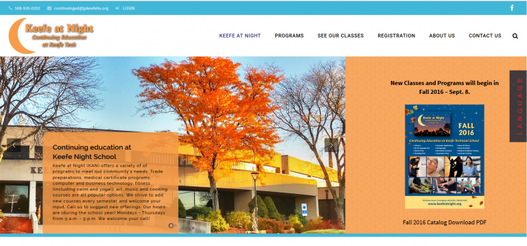 Continuing Education Website - Keefe At Night - BBDS Design