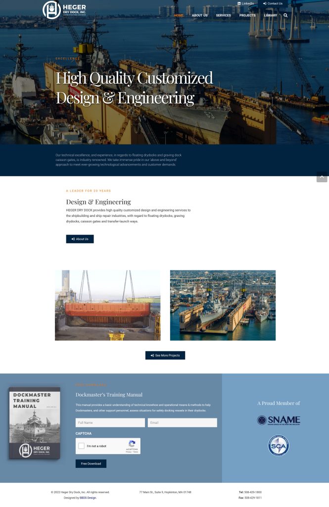 Marine Engineering Website - BBDS Design