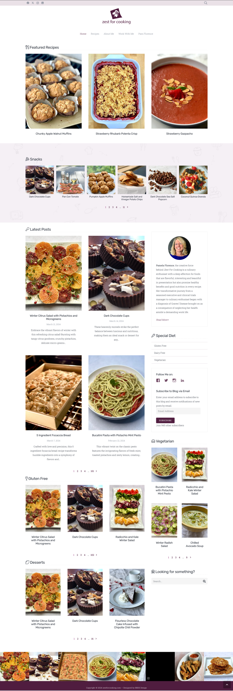 Revamping a Food Blogger's Website - Zest for Cooking - BBDS Design